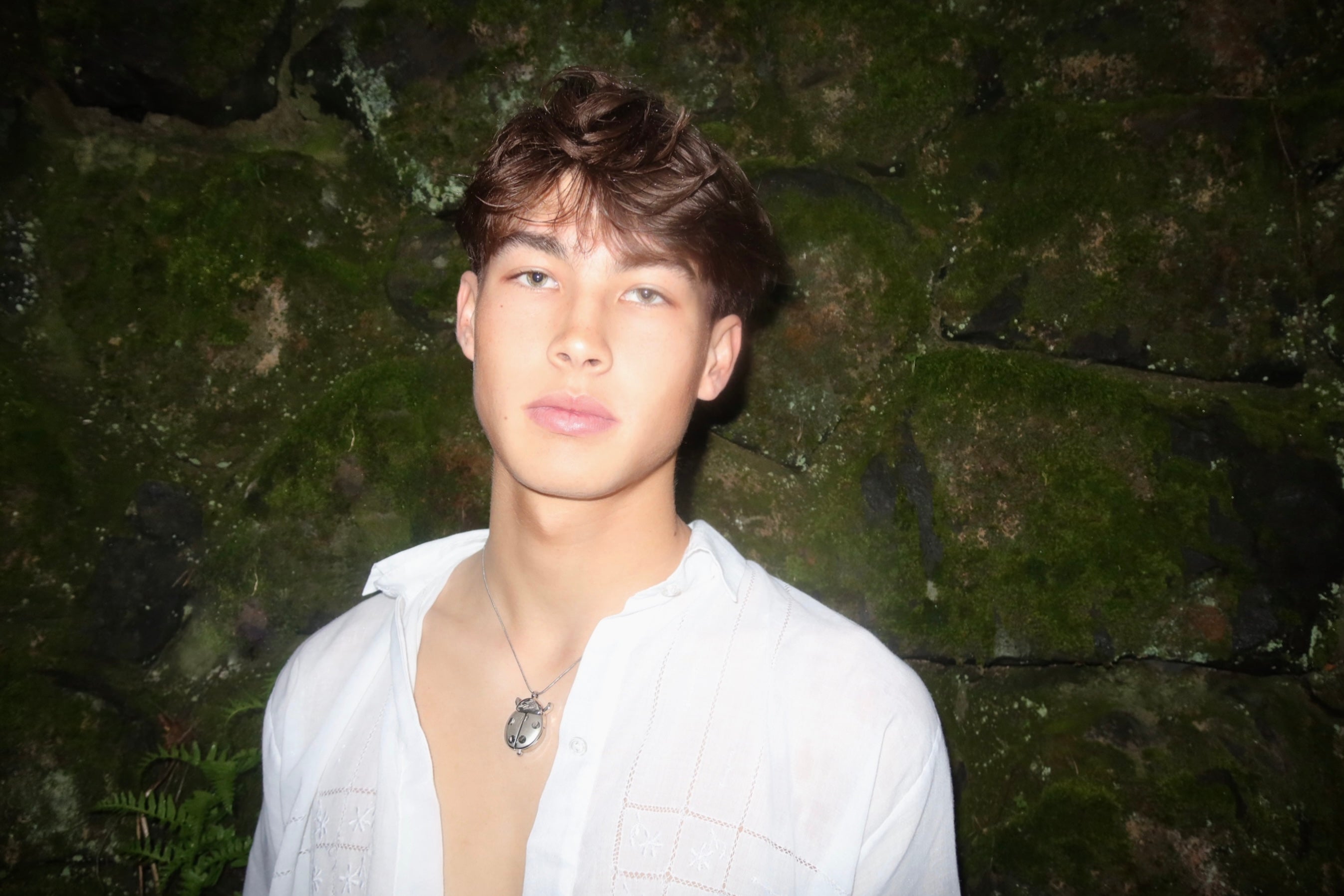 Silver Ladybug Clock Necklace | Handcrafted by OWEO