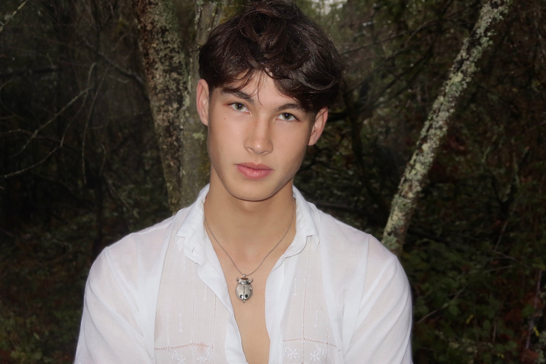 Silver Ladybug Clock Necklace | Handcrafted by OWEO