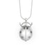 Silver Ladybug Clock Necklace | Handcrafted by OWEO